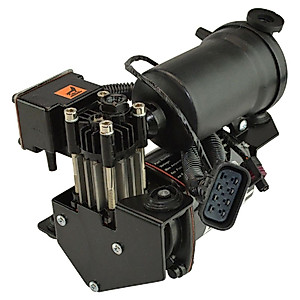 TRQ Air Ride Suspension Compressor with Dryer & Rear Shock Absorber 3 Piece Kit Set for 2007-2014 Cadillac Escalade / 2007-2014 Chevy Suburban/Tahoe/Avalanche/GMC Yukon New