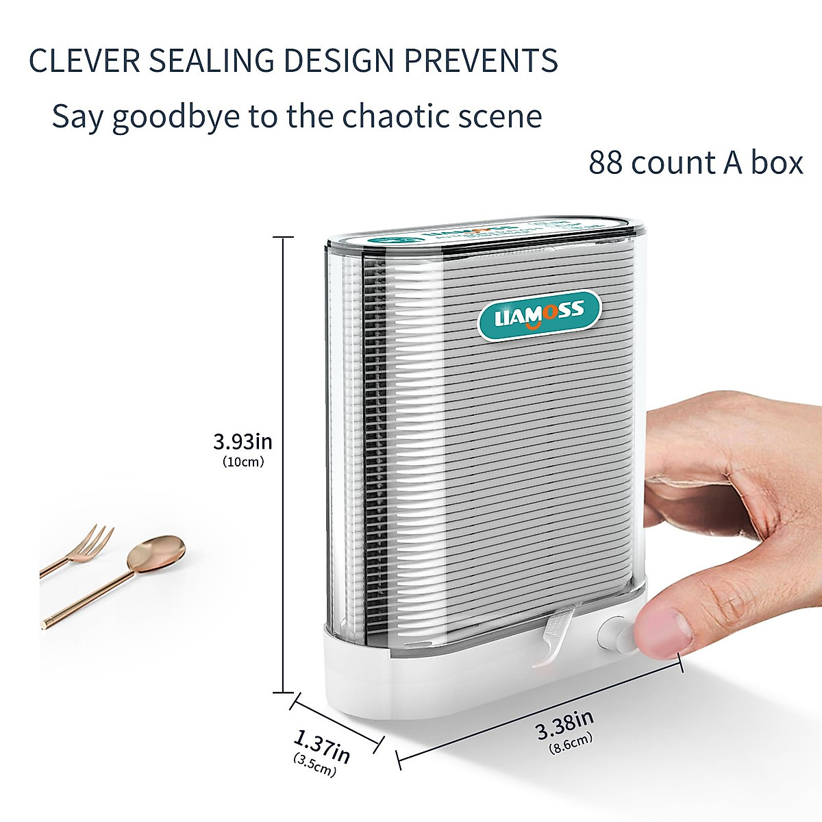 Dental Floss Picks Dispenser 2 Box-Professional Shred Resistant Flossers-176 Count LIAMOSS Superfine Toothpicks Sticks-Unique Sealed Storage-More Hygienic Floss Storage-Adults Best Dental Oral Care