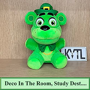VNKVTL: Shamrock Freddy Plush - Freddys Plushies | Kids Toys Stuffed Animals - Toy Freddy Plush | Stuff Animals for Boys - Plush Birthday Gift for Kids | 7 Inches.