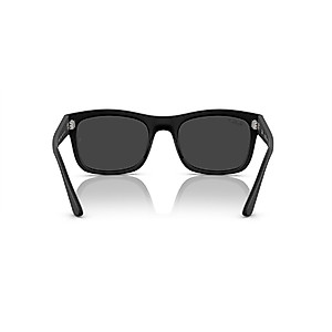 Ray-Ban RB4428 Square Sunglasses, Matte Black/Black Polarized, 56 mm