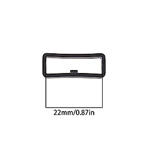 Micro Traders 10x Smartwatch Strap Ring Keeper 22mm Black Watch Band Ring Holder Watch Band Loop Silicone for Sport Watch Compatible with Huawei GT Sports Watch