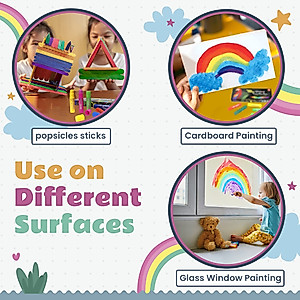 12 Pcs Tempera Paint Sticks for Kids Washable - Mess Free, Quick Drying, Twisted Paint Sticks for Children and Students – Works Perfect on Papers, Wood, Glass, Canvas & Pumpkin (Vibrant Colors)