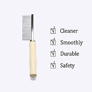 Wooden Handle Grooming Comb for Dogs Cats Pet