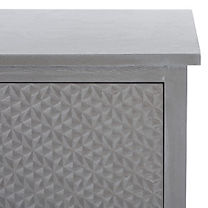 SAFAVIEH Home Collection Halton Distressed Grey 2-Door 1-Shelf Entertainment Media Stand up to 55" Flatscreen TV