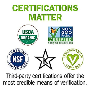 Garden of Life 100% USDA Organic Ground Flax Seed & Chia Blend, Gluten Free Cold Milled Golden Meal Plus Premium Black - Vegan Fiber, Protein and Omega 3 Fatty Acids, 24 Servings, 12 Oz