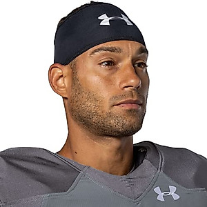 Under Armour unisex adult UA20880 Football Headband Skull Wrap Solid, BK, Adult- One Size US