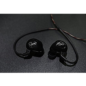 KZ ZSR in-Ear Headphones 1 DD & 2 BA Earphone HiFi Stereo Deep Bass Earbuds with Detachable Cable Noise Isolating Headset with Hybrid Driver for Running, Jogging, Walking (Black Without Mic)