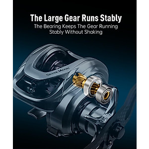 KINGDOM Baitcasting Reels Lightweight Graphite Frame Fishing Reels with Corrosion Resistant Bearings Baitcaster Reels Carbon Fiber Drag Baitcast Reels with 7.1:1 Gear Ratio Casting (right)