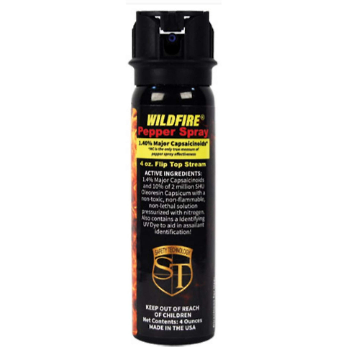 Wildfire 1.4% MC 4 oz pepper spray flip top