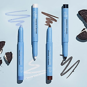 e.l.f. Cookies 'N Dreams No Budge Shadow Stick, Longwear, Smudge-Proof Eyeshadow With Built-In Sharpener, Limited Edition Shade, Sweet Cream