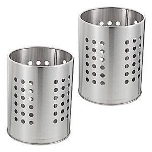 2pcs Stainless Steel Chopstick Holder Kitchen Utensils Organizer Utensil Drying Basket Flatware Drainer Basket Sink Drying Rack Stainless Steel Holder Chopsticks Cage Storage
