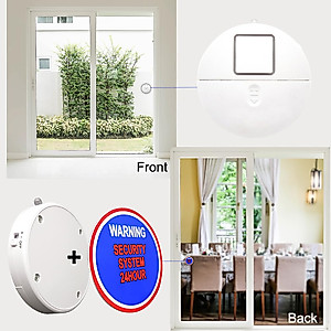 EVA LOGIK Modern Ultra-Thin Window Alarm with Loud 120dB Alarm and Vibration Sensors Compatible with Virtually Any Window, Glass Break Alarm Perfect for Home, Office, Dorm Room- 8 Pack
