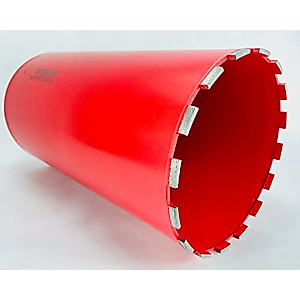 9" Inch Diamond Wet Core Drill Bit 1-1/4” Threaded by BLUEROCK Tools for Concrete Rebar Asphalt Brick Rock Masonry Hole Barrel Coring
