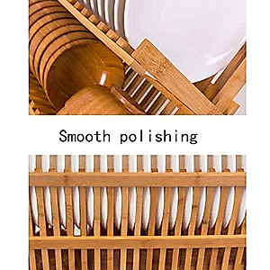 SDGH Wooden Dish Rack - Household Dish Rack Kitchen Tableware Drain Dish Rack Storage Rack