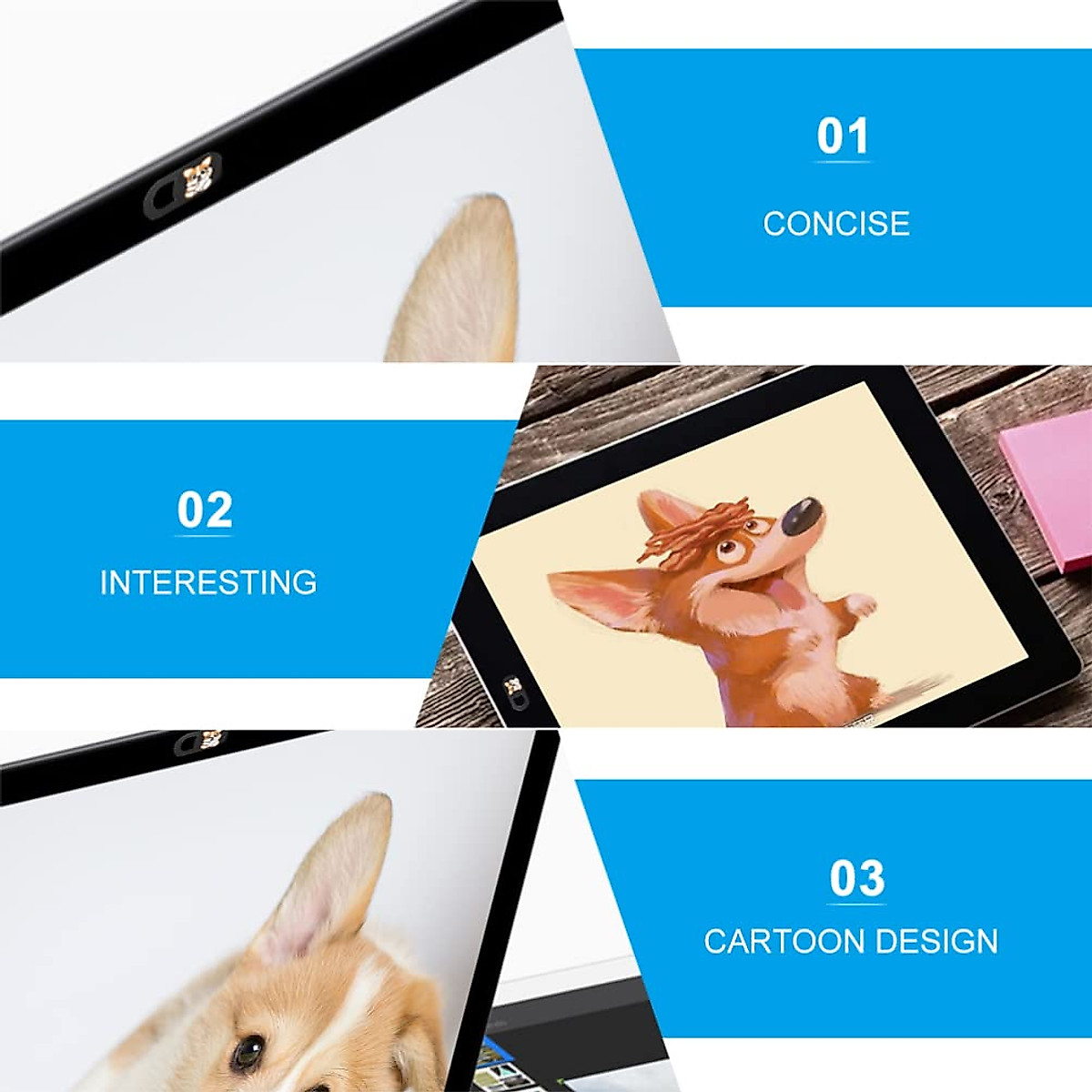 SOLUSTRE 3pcs Camera Cover Webcam Privacy Lens Protector Camera Slide Blocker Webcam Blocker Phone Camera Tablet Laptop Webcam Slider Webcam Cover Privacy Sticker Covers Abs Shield Computer