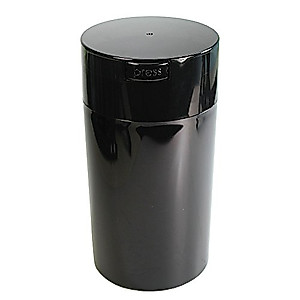 Tightvac 3 to 12 Oz Vacuum Sealed Storage Container, 1.3-Liter/1.1-Quart, Black Pearl