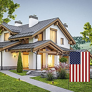 USA Garden Flag Double Sided American Flag Garden Flag Thick Weatherproof Burlap 4th of July Garden Flag ​US Garden Flag Perfect Decor for Outdoor Yard Porch Patio Farmhouse Lawn,12x18Inch