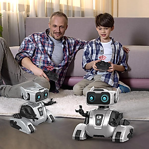 REMOKING Robot Toy, STEM Remote Control Robot Toys for Kids, Educational Intelligent RC Robots with Dance, LED Eyes, Interactive Smart Robot Toys Gifts for Boys Girls Kids 3 4 5 6 Years Old