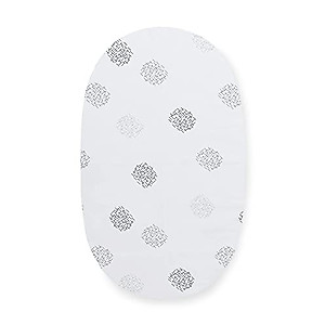 4moms mamaRoo sleep Bassinet Sheets, For Baby Bassinets and Furniture, Machine Washable and 100% Cotton, White