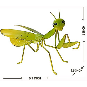 GIFTME 5 Metal Mantis Garden Yard Art Decor Set of 2 Lawn Patio Tree Ornaments Sculpture