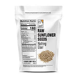 It's Just - Raw Sunflower Seeds, 1.88lbs, Product of Bulgaria, Unsalted, Shelled, Perfect for Baking, 30oz