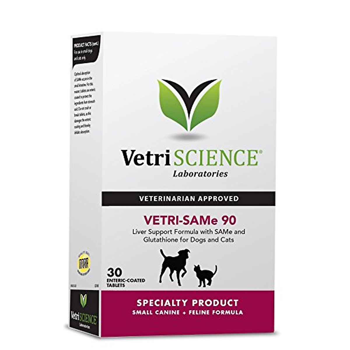 VETRISCIENCE Vetri Same 90 Liver Health Supplement for Dogs and Cats – S-Adenosyl Methionine Tablets for Small Dogs and Cats, Support Liver Health, Function, and Detox