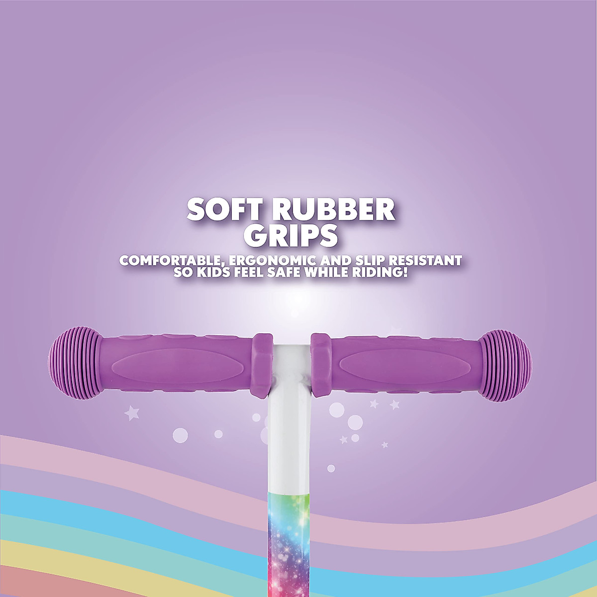 Self Balancing Kick Scooter Toddler Scooter & Kids Scooter, Extra Wide Deck, 3 Wheel Platform, Foot Activated Brake, 75 lbs Limit, Kids & Toddlers Girls or Boys, for Ages 3 and Up