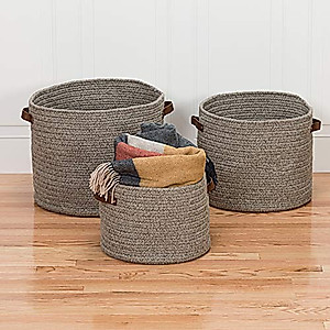 Colonial Mills Monaco Basket, 14"x14"x10", Grey