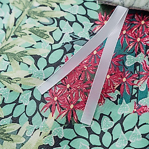 YuHeGuoJi Botanical Duvet Cover Queen 100% Egyptian Cotton Green Leaves Duvet Cover Set Super Soft 3 Pcs 1 Tree Plant Print Duvet Cover with Zipper Ties 2 Pillowcases Botanical Bedding Breathable