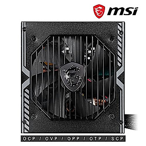 MSI MAG A550BN Gaming Power Supplyr - 80 Plus Bronze Certified 550W - Compact Size - ATX PSU