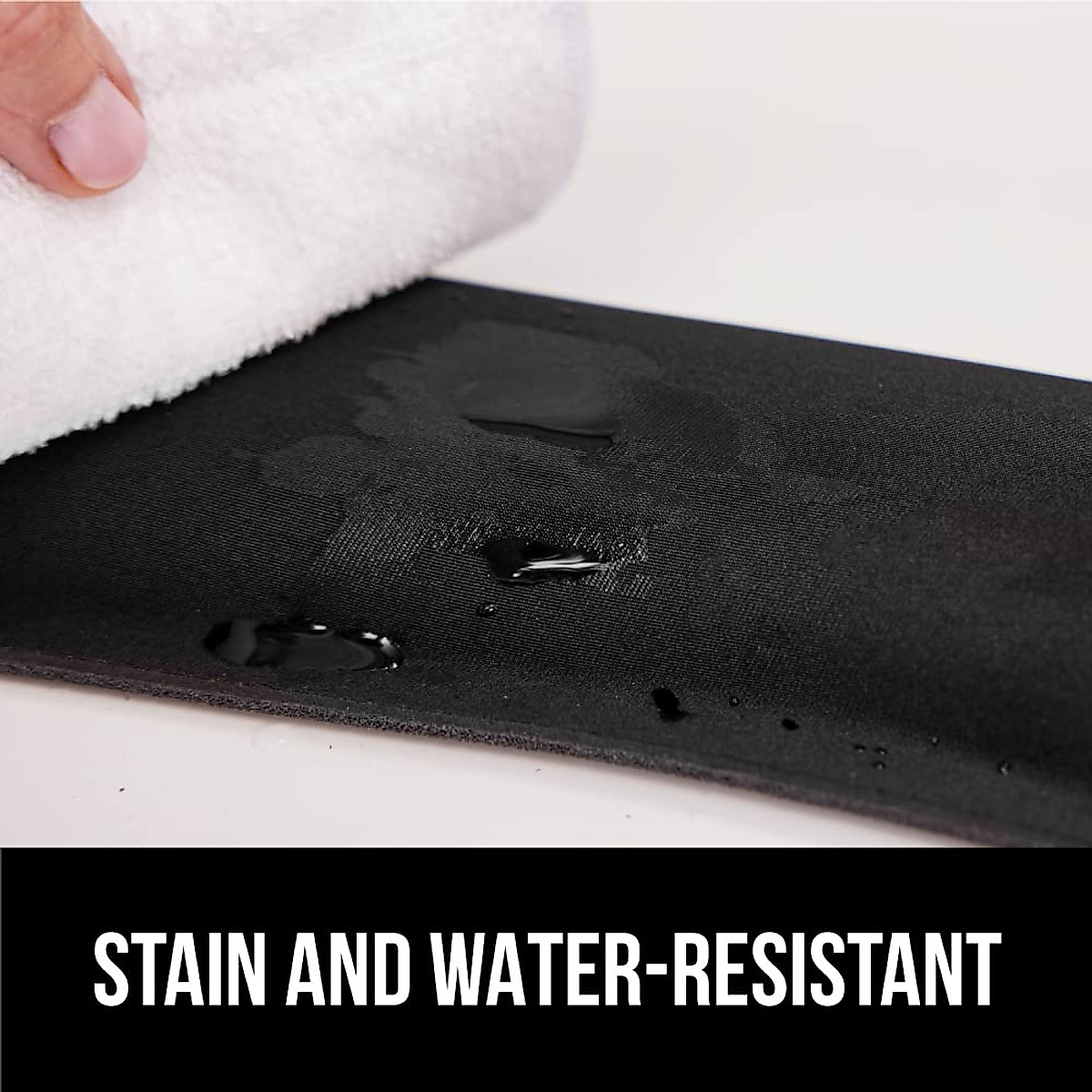 Gorilla Grip Soft Gel Memory Foam Ergonomic Wrist Rest, Slip Resistant, Comfortable Keyboard and Mouse Pad Cushion Set, Typing Pain Relief, Support for Office Computer Desks, Laptops, Gaming, Black