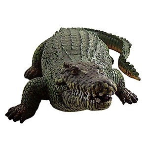 Wowser Realistic Painted Cast Resin Alligator Statue, 20 1/2 Inch