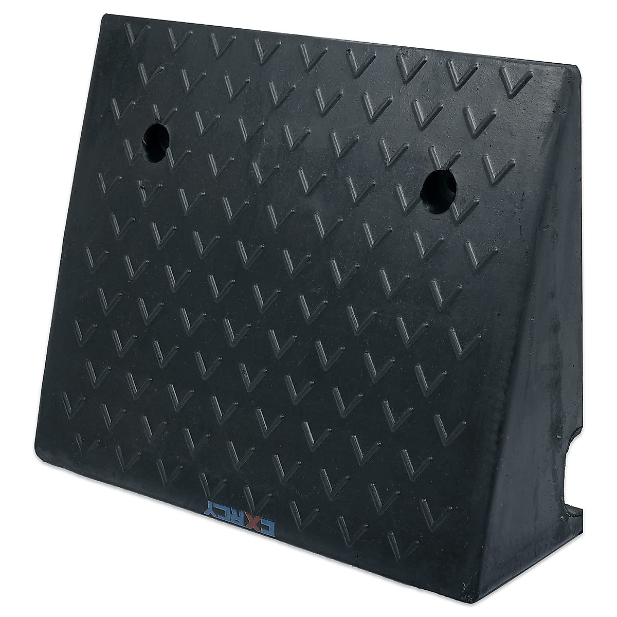 CXRCY Rubber Curb Ramp 6” Rise 2 Pack Industry Heavy Duty Black Threshold Ramps with 4 Expansion Bolts for Sidewalk, Loading Dock, Driveway, Wheelchair, Car, Bike