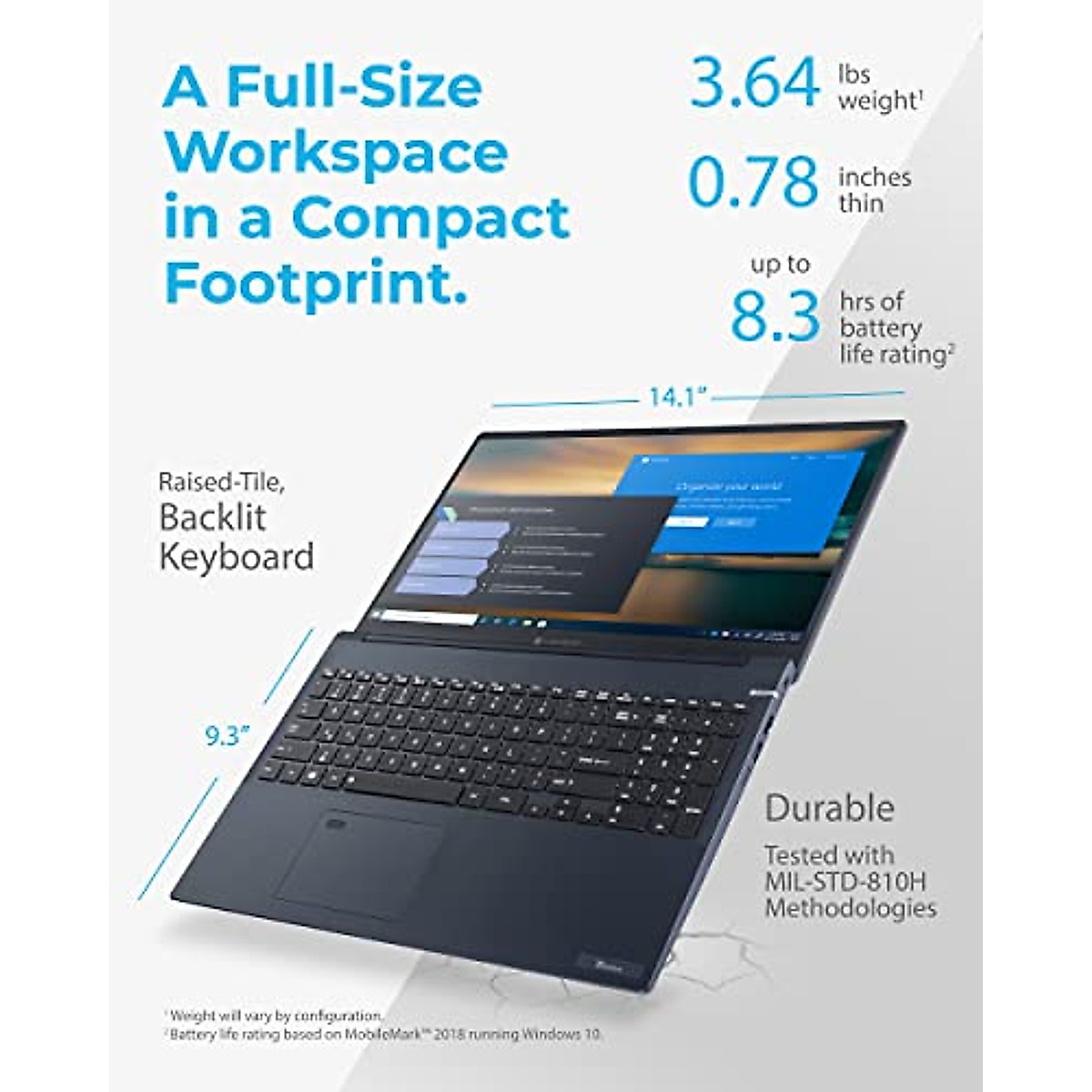 dynabook Tecra A50-J 15.6" Notebook - Full HD - 1920 x 1080 - Intel Core i7 11th Gen i7-1165G7 Quad-core (4 Core) 2.80 GHz - 16 GB RAM - 512 GB SSD - Black, Blue