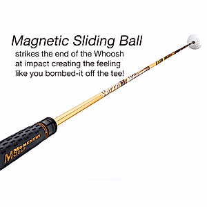 Momentus Speed Whoosh Golf Swing Trainer - Golf Swing Speed Trainer with Magnetic Sliding Timing Ball - Premium Swing Trainer Aid to Increase Golf Swing Speed 7 to 10 mph - Men's