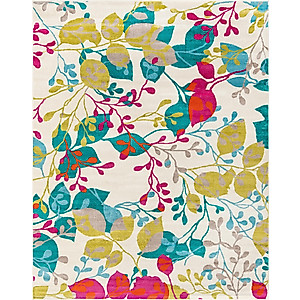 Rugs.com Azalea Collection Rug – 8' x 10' Ivory Medium Rug Perfect for Living Rooms, Large Dining Rooms, Open Floorplans