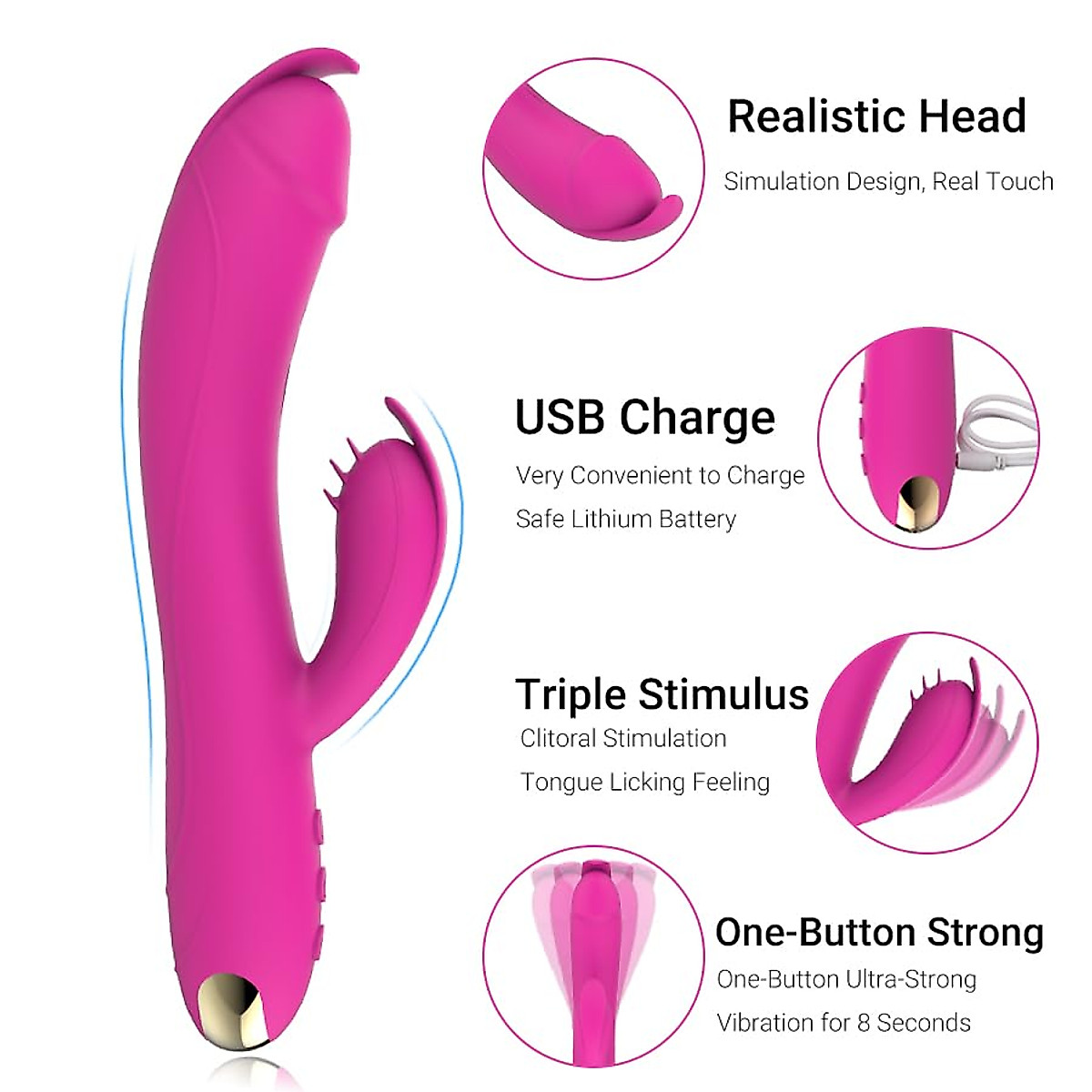 Handheld Electric high Intensity Vibrator with Rechargeable Massage 10-Body Vibration Mode YU-03