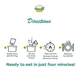 Natural Heaven Pasta, Hearts of Palm Pasta Spaghetti Noodles, Gluten Free, Vegan, Low Carb Pasta for a Keto Snack or Healthy Food Meal 9 Ounce (Pack of 4)