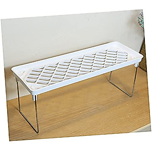 NUSITOU 3pcs Storage Sundries Shelf Simple Tall for Shelfs Book Holders Tableware Home Practical Foldable Racks Extra Multifunctional Organizers Kitchen Household Office