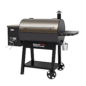 Royal Gourmet PL2032 Wood Pellet Grill on Clearance with Intelligent Digital Control System & Auto-Feed System, 786 Square Inches of Cooking Area, Bronze
