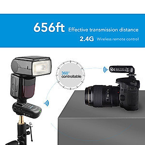 AODELAN Wireless Flash Trigger Transmitter and Receiver | 2.4 GHz Frequency | for Canon, Nikon, Olympus, Panasonic, Pentax, Fuji, Samsung,Sony(Except Sony Flashes)