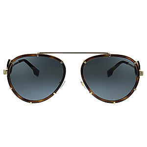 Versace Unisex Sunglasses Havana Frame, Dark Grey Lenses, 61MM