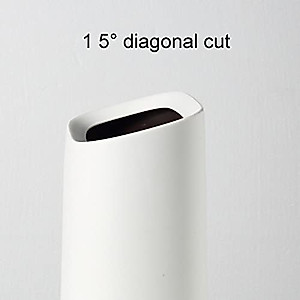 U/B Mini Trash Can, Without Lid Garbage Bin Plastic Desktop Trash Can, Small Countertop Wastebasket, for Desk, Office Kitchen, Makeup, Coffee Table (White)