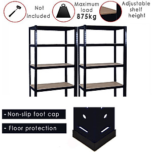 4-Tier Storage Shelves, Adjustable Freestanding Metal Shelving Unit 63" High 31.5" Wide 16" Deep Heavy Duty Utility Rack, Boltless Assembly Garage Storage Shelves for Warehouse Garage Pantry Kitchen