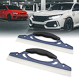 uxcell 2Pcs Silicone T-Bar Car Water Blade Dryer Squeegee Window Glass Scraper Wiper Cleaner Tool