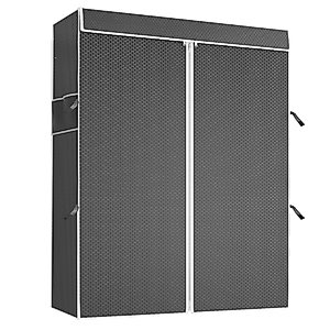 VIPEK Cover ONLY for V2/V2S/V7/V7 Basic/V11S/R4/R4i/R1 Plus/V2i Garment Rack, Dustproof Oxford Fabric Clothing Rack Cover with Zipper, 46.1" L X 17.7" W X 75.2" H, Black