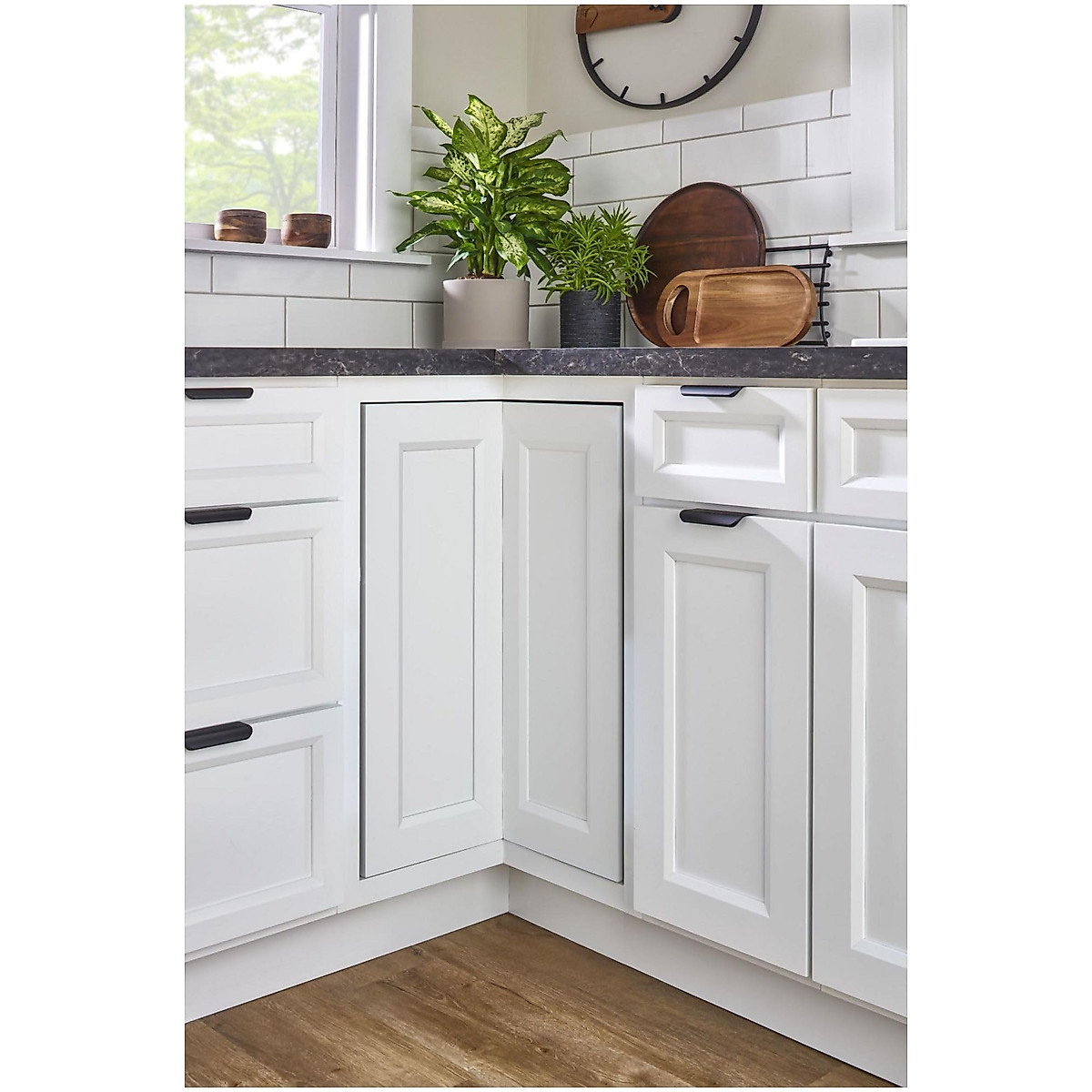 28in Pie Cut Polymer Lazy Susan Set White