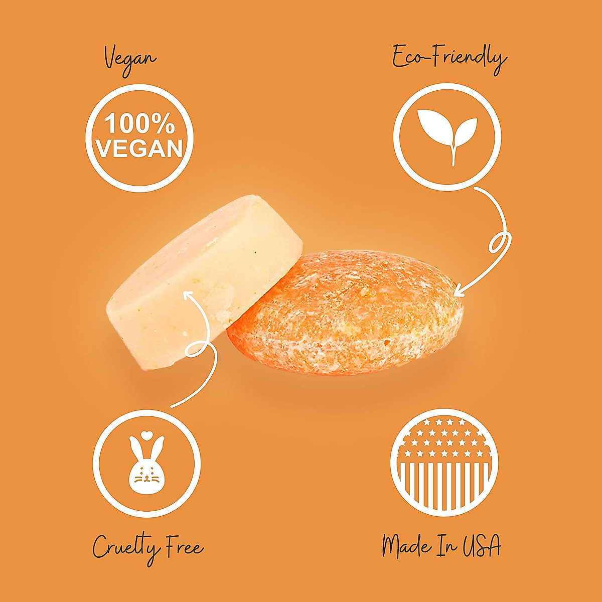 Wave Fresh Citrus Shampoo & Conditioner Bar Set - Natural & Organic Moisturizing Vegan Shampoo and Conditioner Bars for Women & Men - Long-Lasting (80-120 Uses)