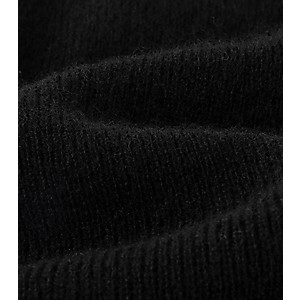 100% Pure Cashmere Beanie for Women and Men, Cuffed Warm Hat with Gift Box (Black)