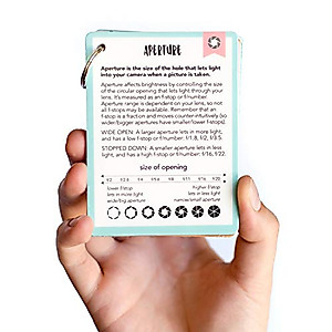Photography Cheat Sheet Cards (Set of 2 Decks) - DSLR Camera Photography and Composition/Lighting Sets - Plastic Reference Cards | Snap Happy Mom (Bright)
